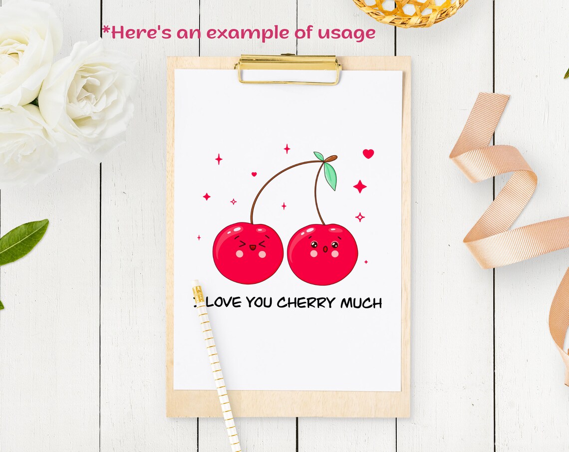 Love You Cherry Much Png Clipart, Cute Kawaii Character, Printable ...