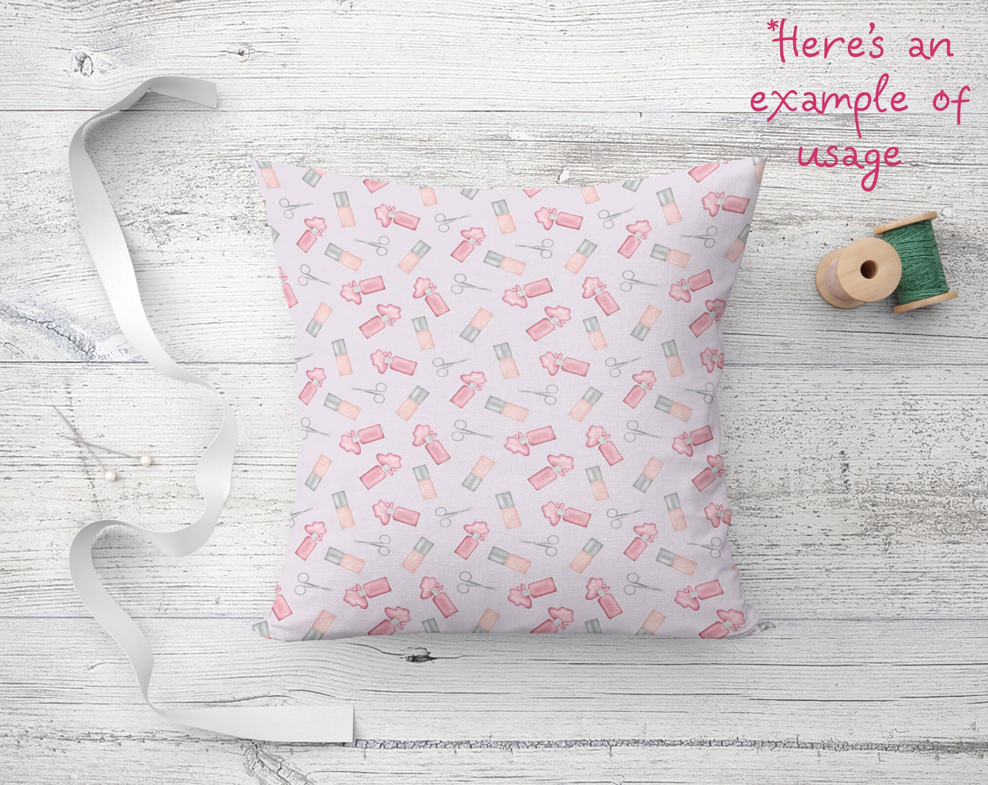 Nail Tools Digital Paper, Nails Digital Paper, Manicure Background ...