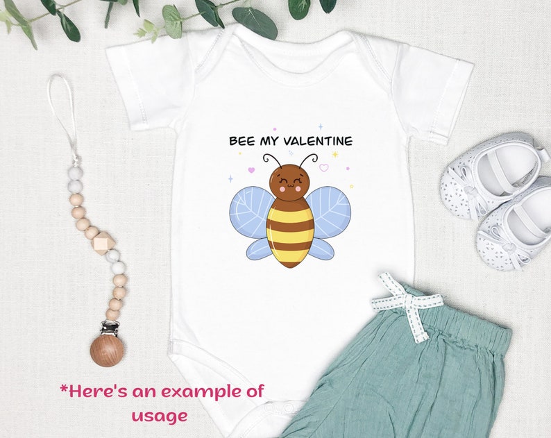 Bee My Valentine Png Clipart Set, Kawaii Character, Cute Printable ...