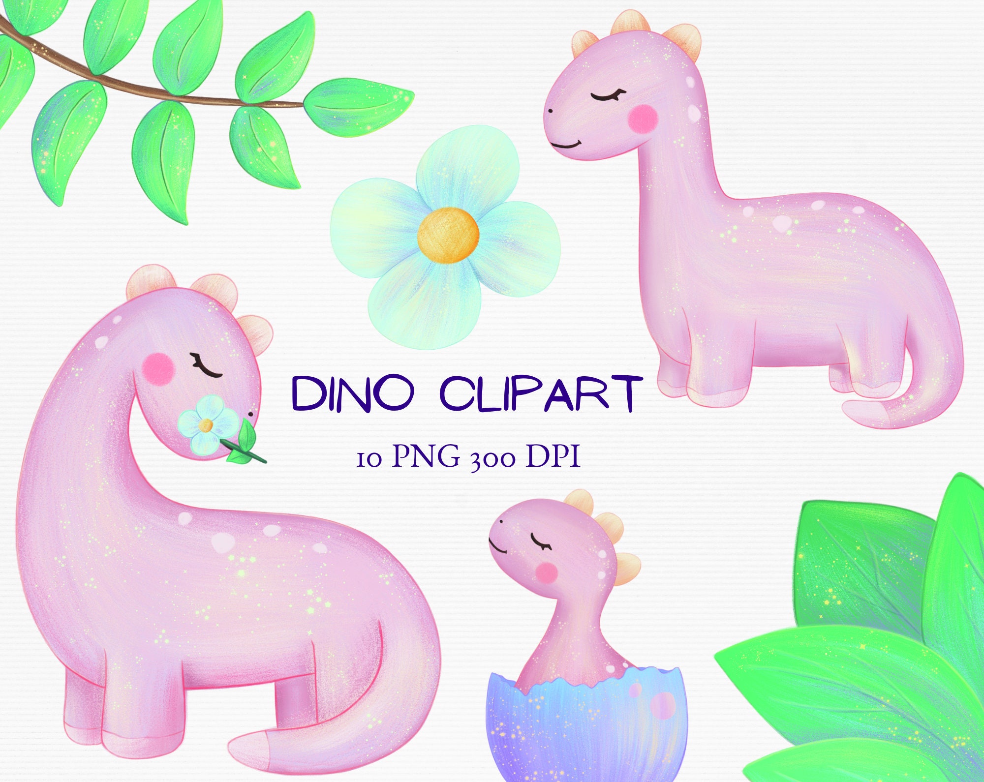 Dinosaur Clipart, Cute Dino Magic PNG, Pink Dinosaur Egg Nursery ...