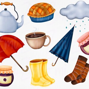 Fall Clipart, Cozy Autumn Png, Fall Printable Leaves, Halloween ...