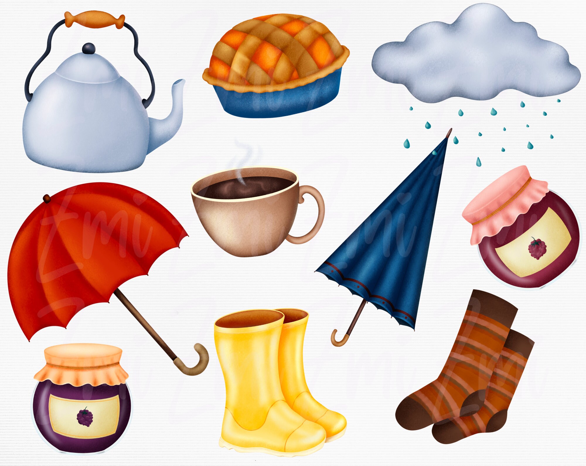 Fall Clipart, Cozy Autumn Png, Fall Printable Leaves, Halloween ...