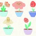 Cute Kawaii Flowers Clipart, Spring Plants PNG, Tulip Sunflower Rose ...