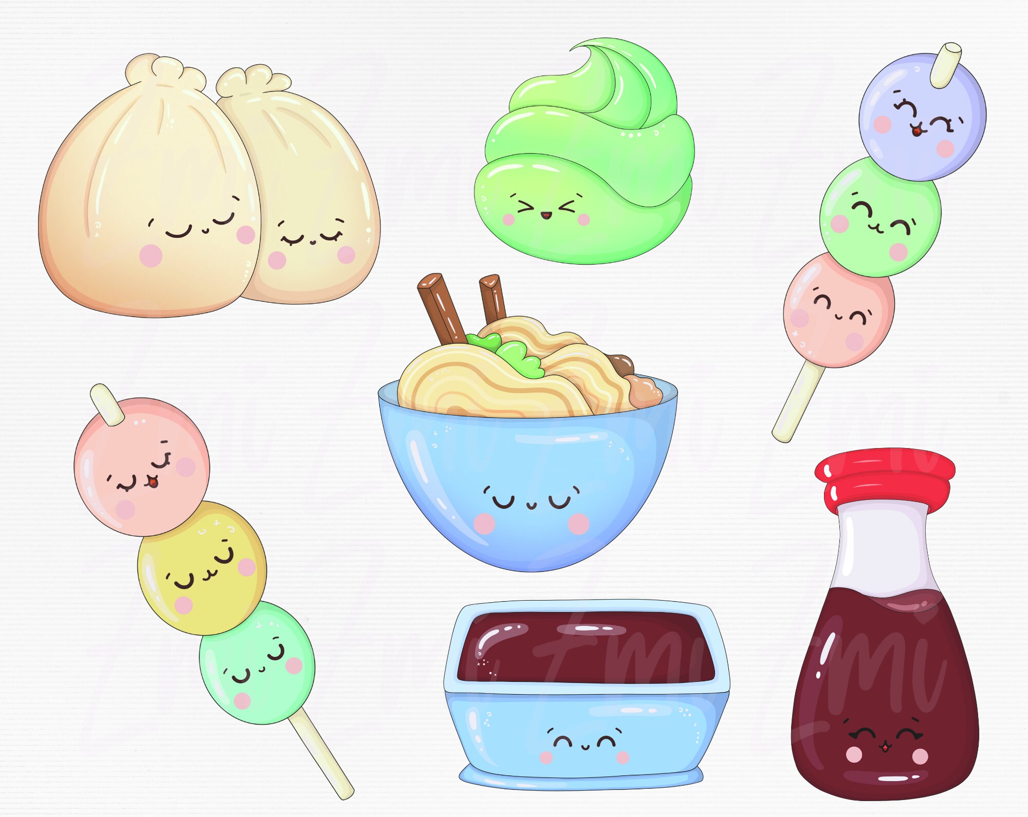 Kawaii Sushi Png Clipart, Japanese Cuisine Cute Printable, Smiling Face ...