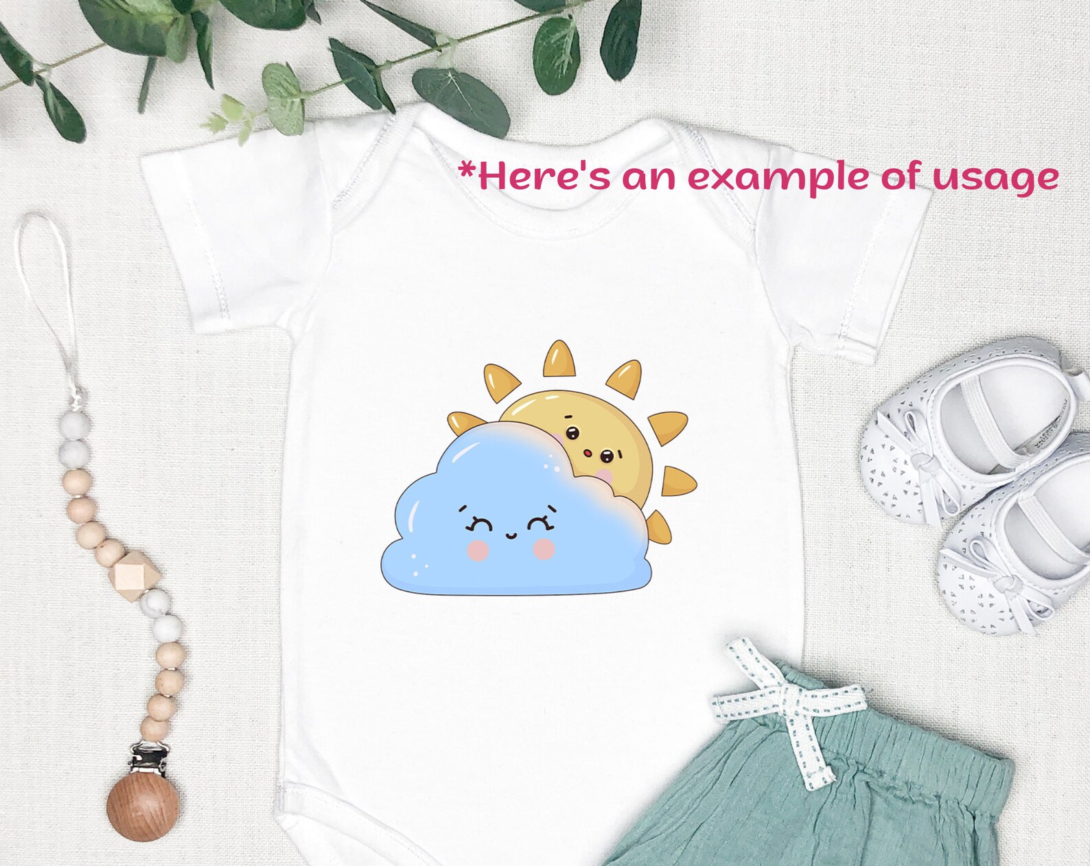 Cute Kawaii Weather Clipart, Sun Clouds Rainbow PNG, Blue Cloud Image ...