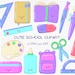 Cute School Clipart, Kawaii Classroom PNG, Printable Teacher Clip Art ...