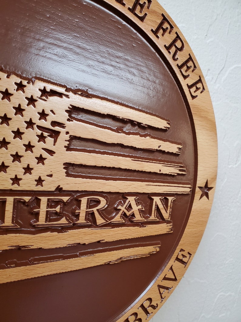 Veteran Wood Carved Plaque Honor Military Veteran Wall Art - Etsy