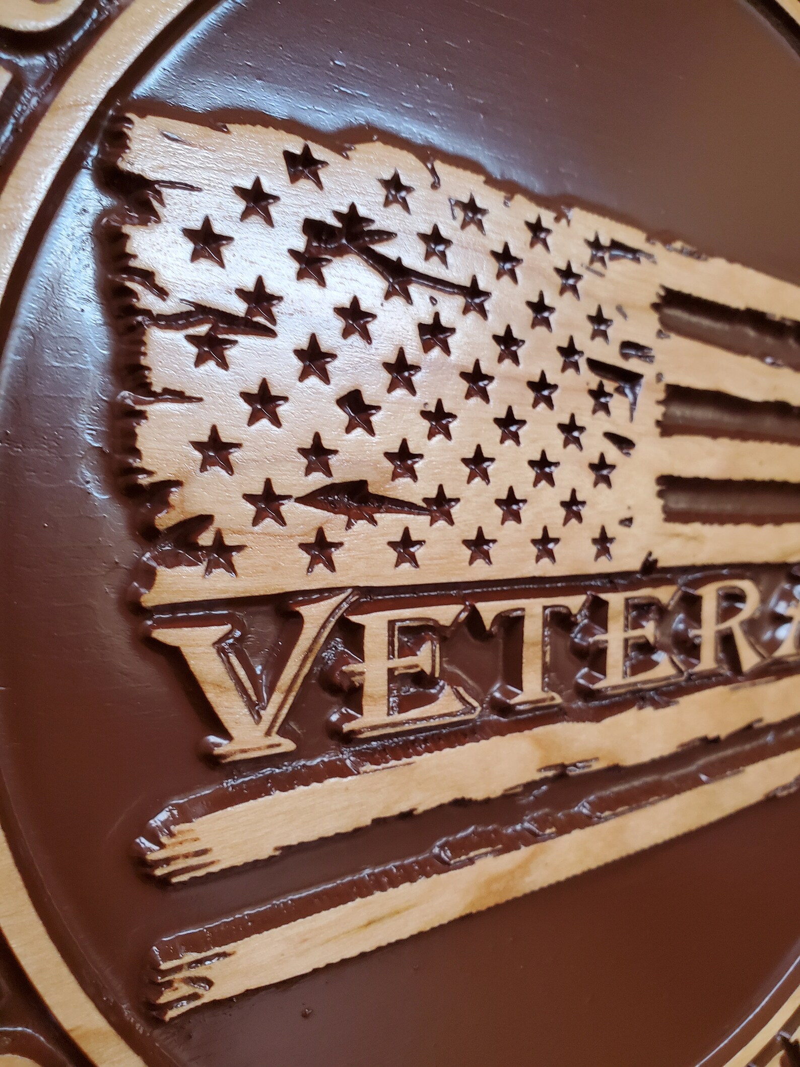 Veteran Wood Carved Plaque, Honor Military Veteran Wall Art, Veteran ...