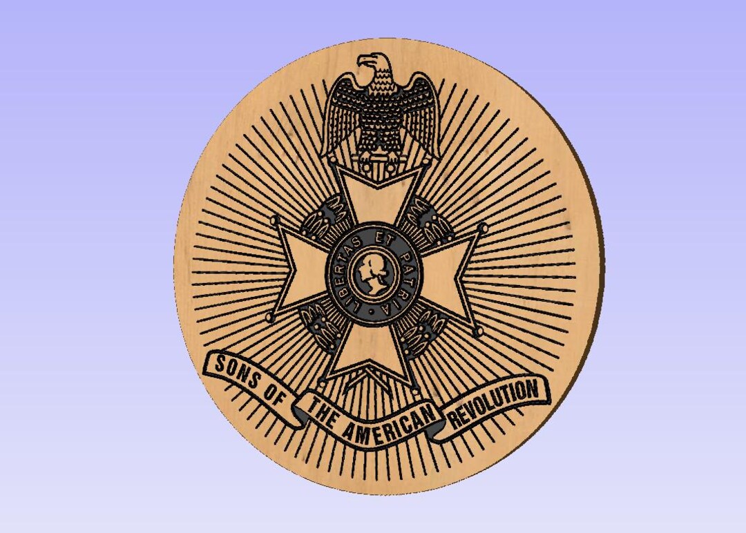 Sons of American Revolution Wood Carved Plaque, U.S. Revolution Wall ...