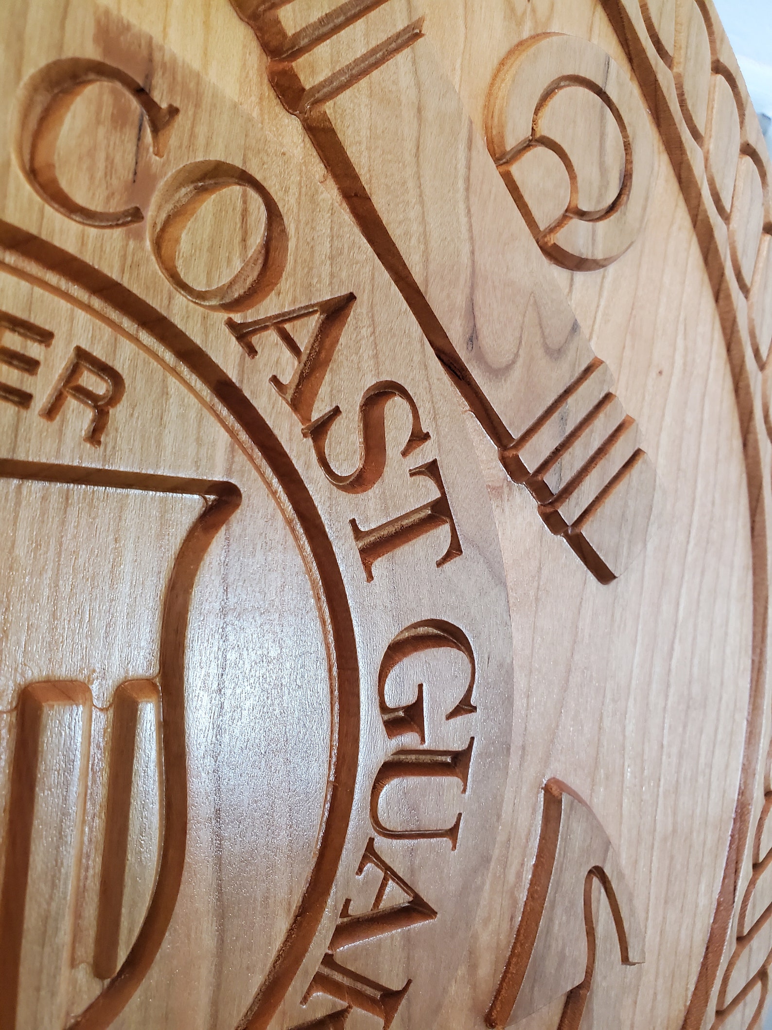 U.S. Coast Guard Emblem Wood Carved Plaque U.S. Veteran Wall - Etsy