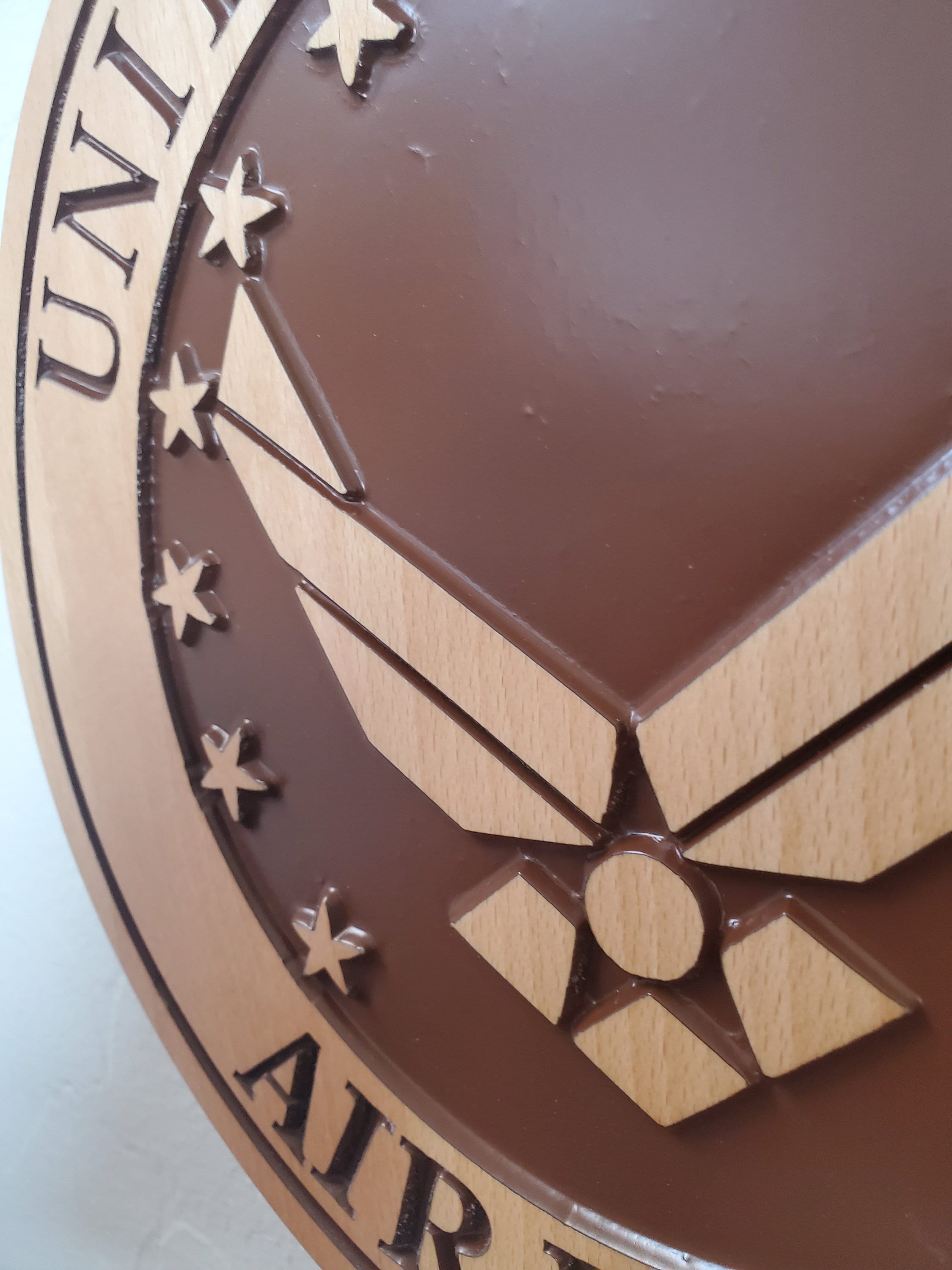 U.S. Air Force Emblem Wood Carved Plaque, Veteran Wall Art, Service ...