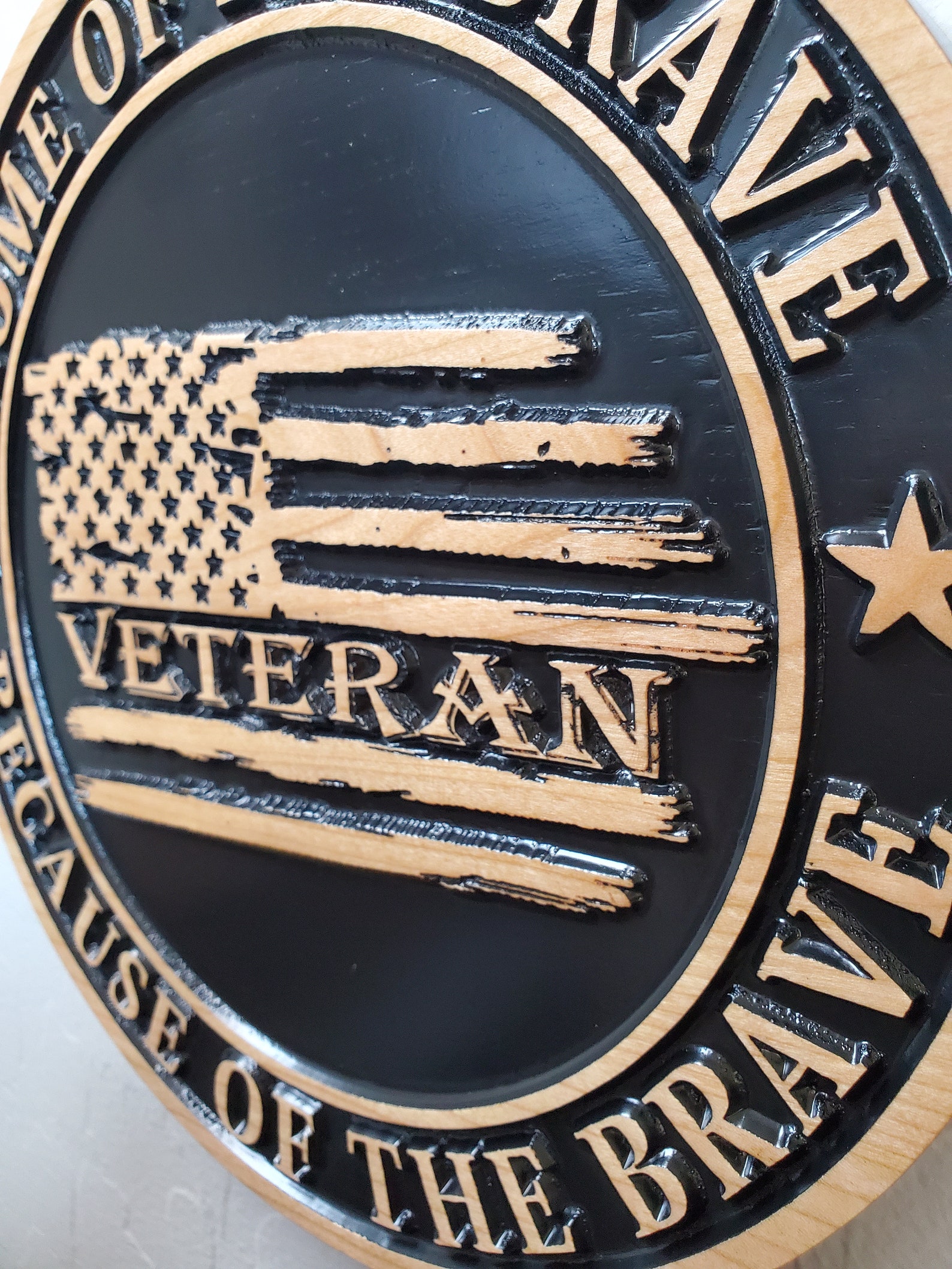 Veteran Wood Carved Plaque Honor Military Veteran Wall Art - Etsy