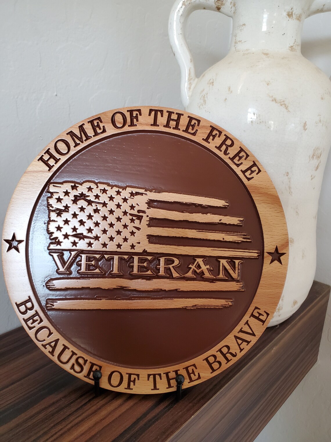 Veteran Wood Carved Plaque Honor Military Veteran Wall Art - Etsy