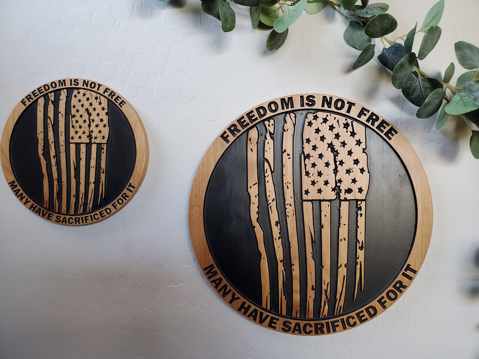 Freedom is Not Free Wood Carved Plaque Veteran Wall Art - Etsy