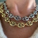 14k Gold Plated Puffy Puffed Anchor Mariner Gucci Link Chain Necklace ...