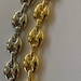 14k Gold Plated Puffy Puffed Anchor Mariner Gucci Link Chain Necklace ...