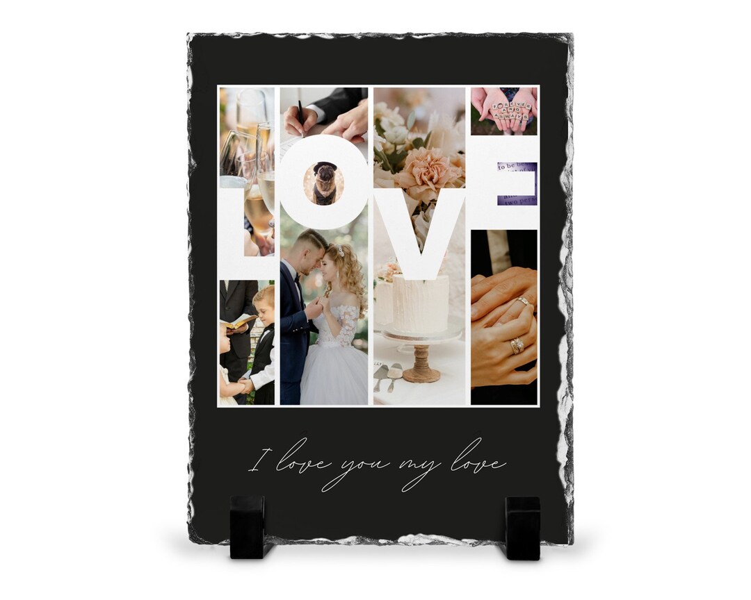 Custom Couple Collage, Couple Photo, Wedding Collage, Anniversary Gift ...