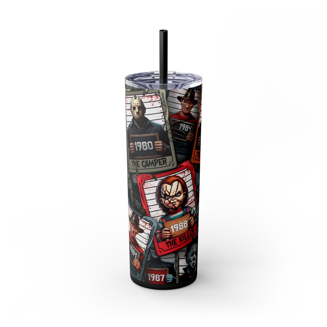 Horror Movie Tumbler 20oz, Scary Movie Cup, Halloween Drinking Cup ...