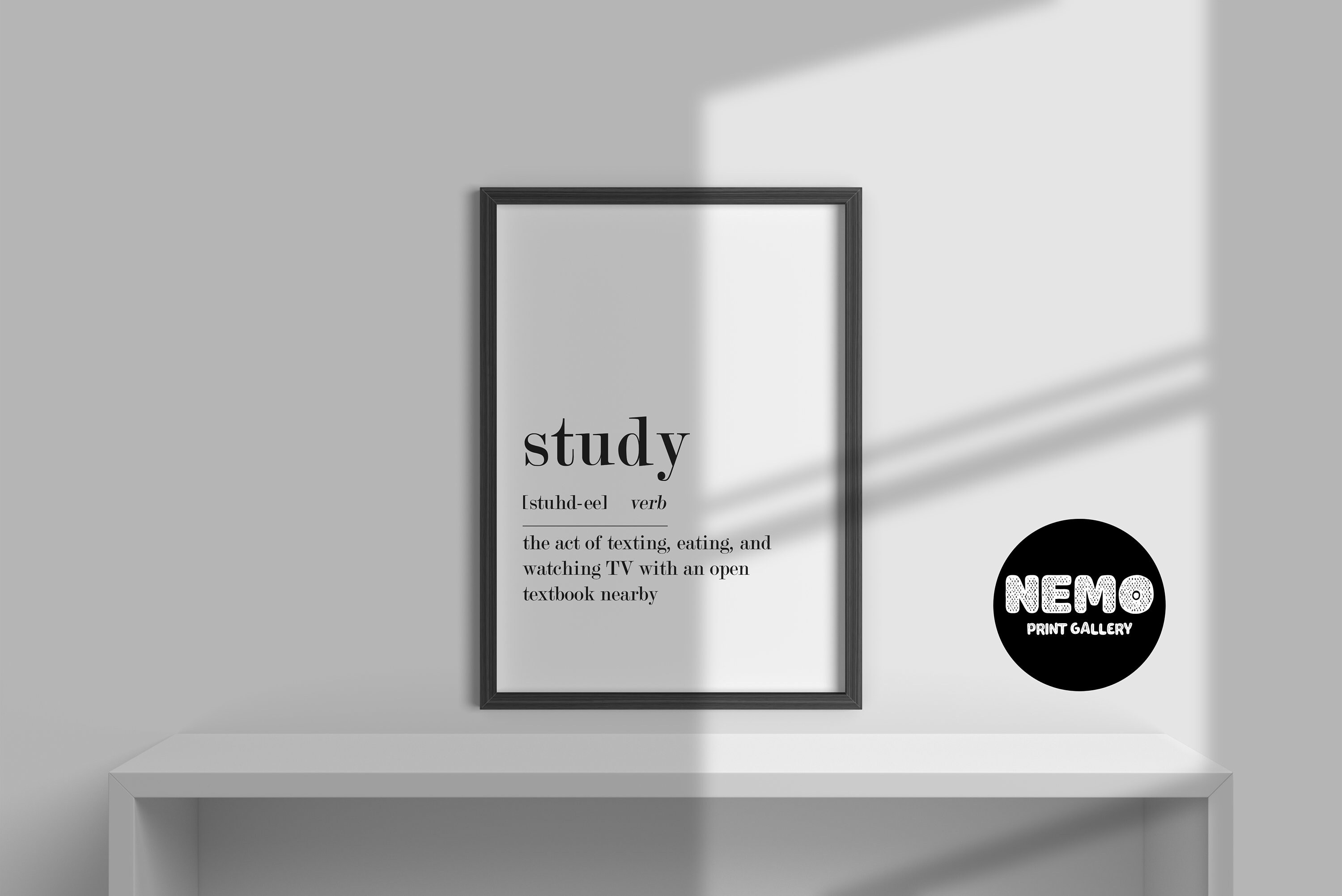 study-definition-print-teen-room-decor-study-definition-etsy