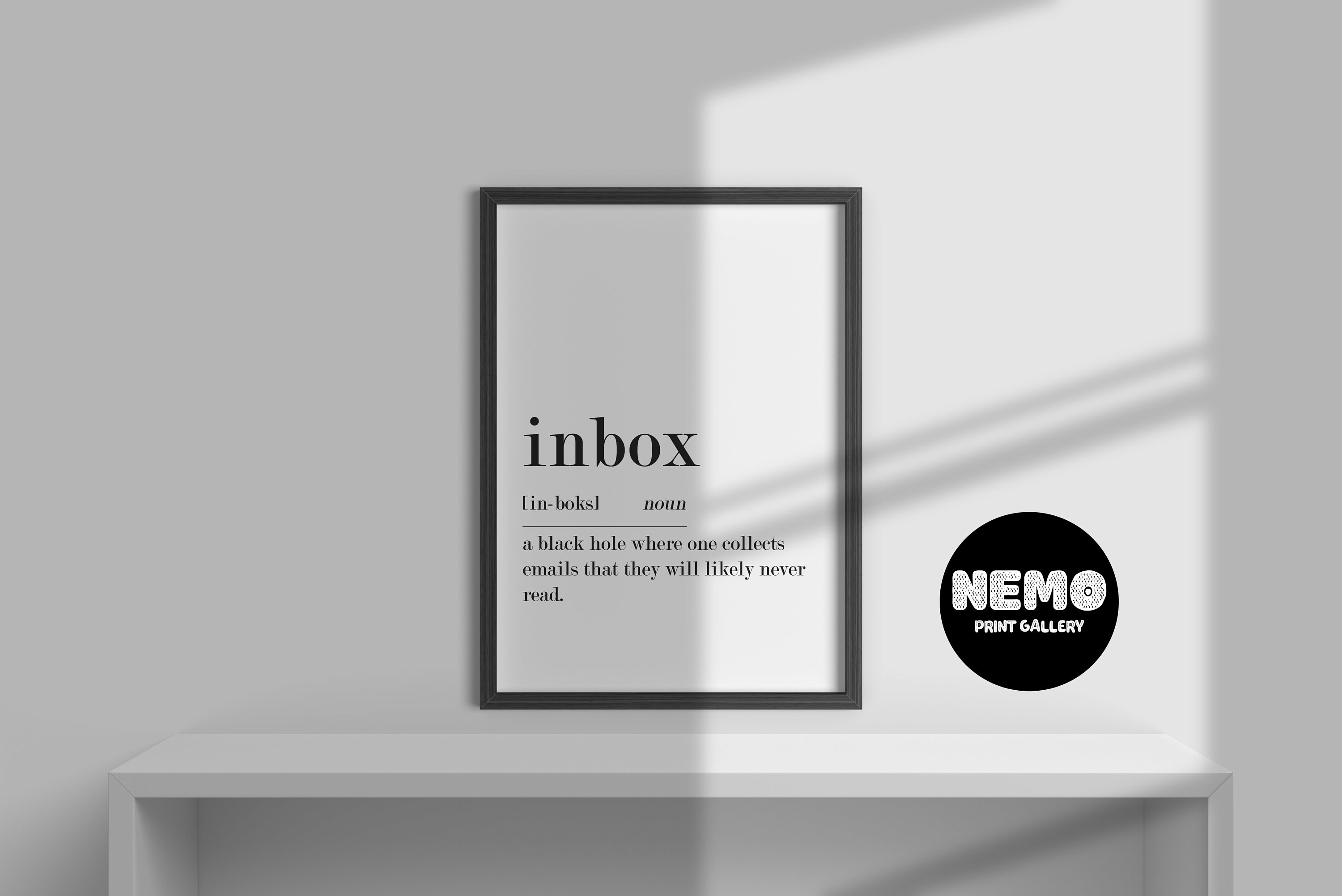 Funny Home Office Sign Inbox Definition Print Office Wall - Etsy UK