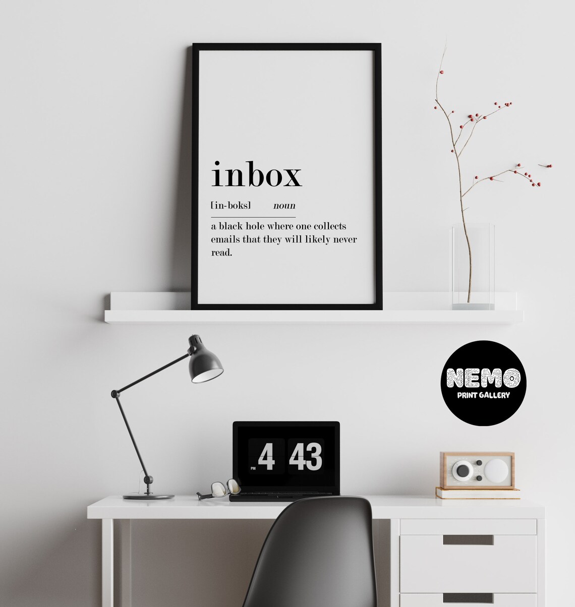 Funny Home Office Sign Inbox Definition Print Office Wall - Etsy