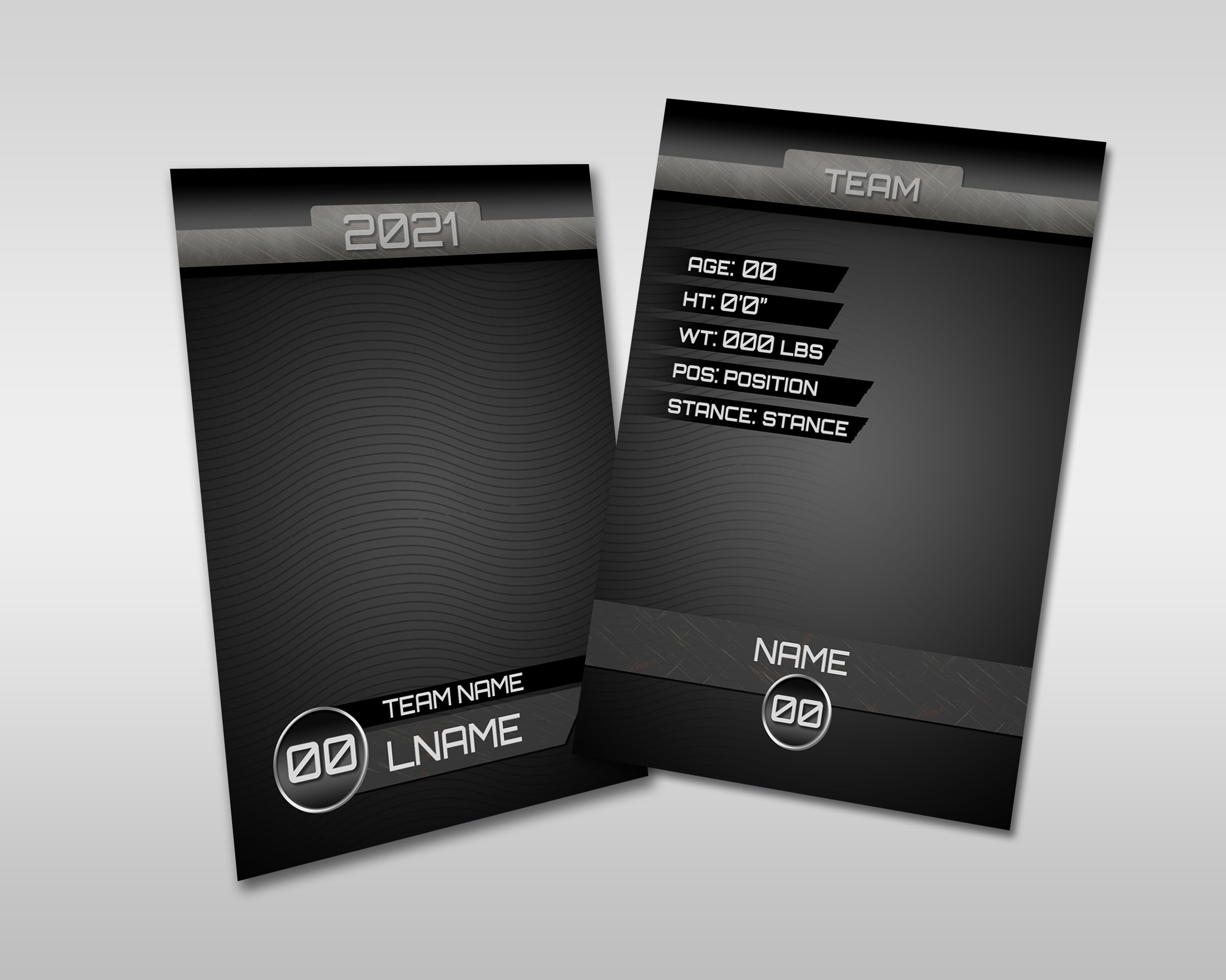 trading-card-template-5-colour-set-sports-card-template-etsy