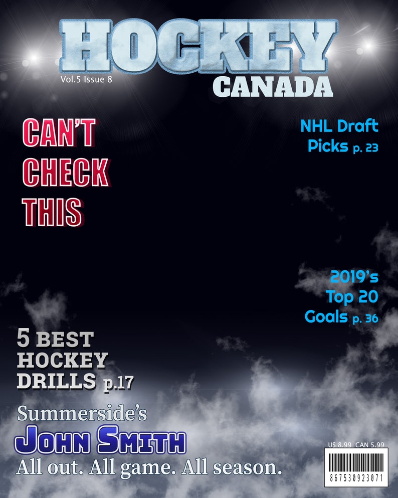 Hockey Canada Magazine Cover Sports Background Adobe Photoshop CC ...