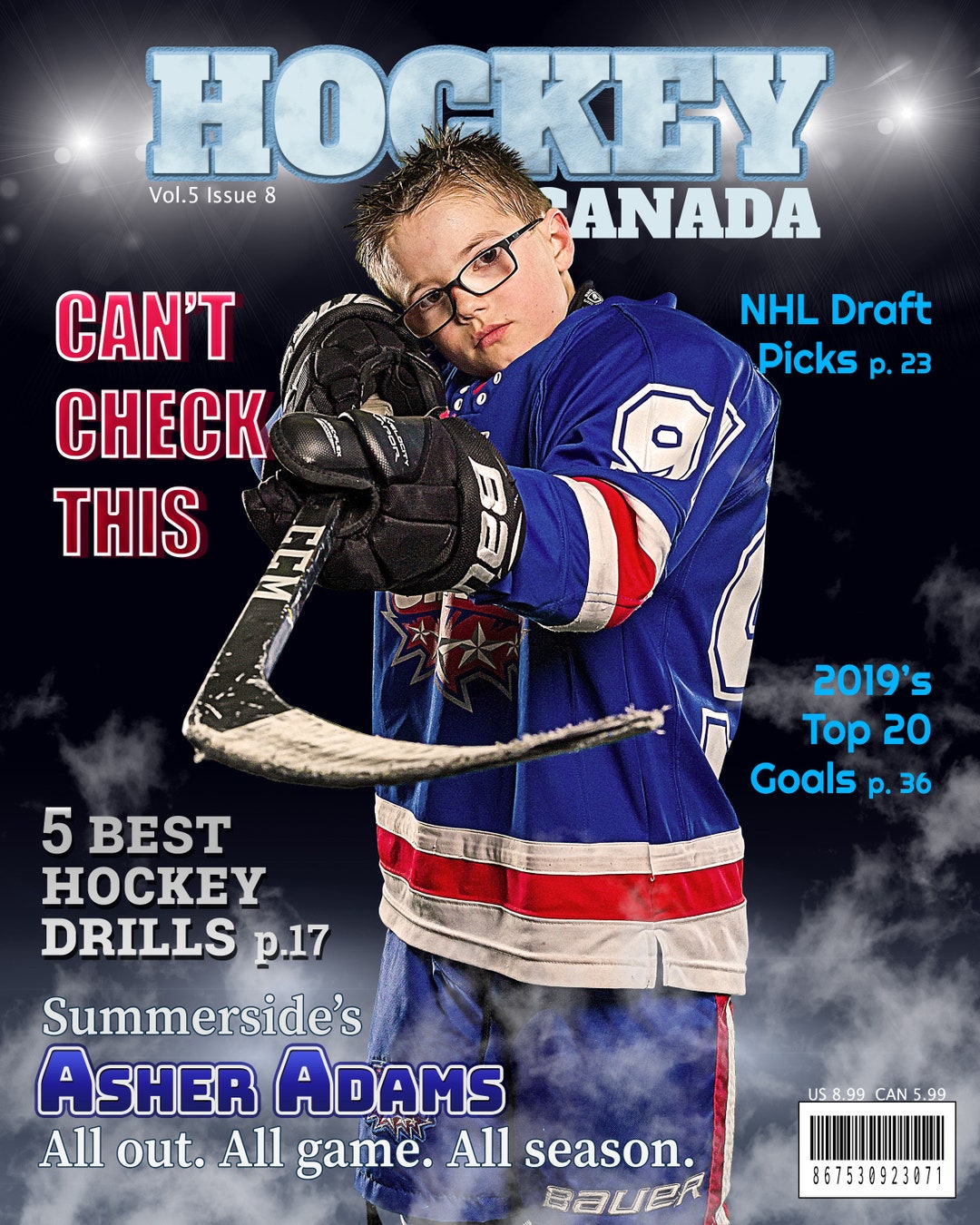 Hockey Canada Magazine Cover Sports Background Adobe Photoshop CC ...