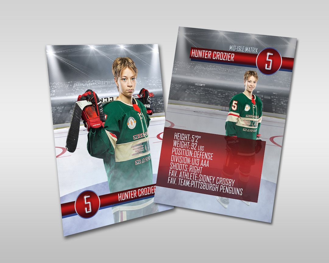 Trading Card Template | Sports Card Template | Custom Hockey Card ...