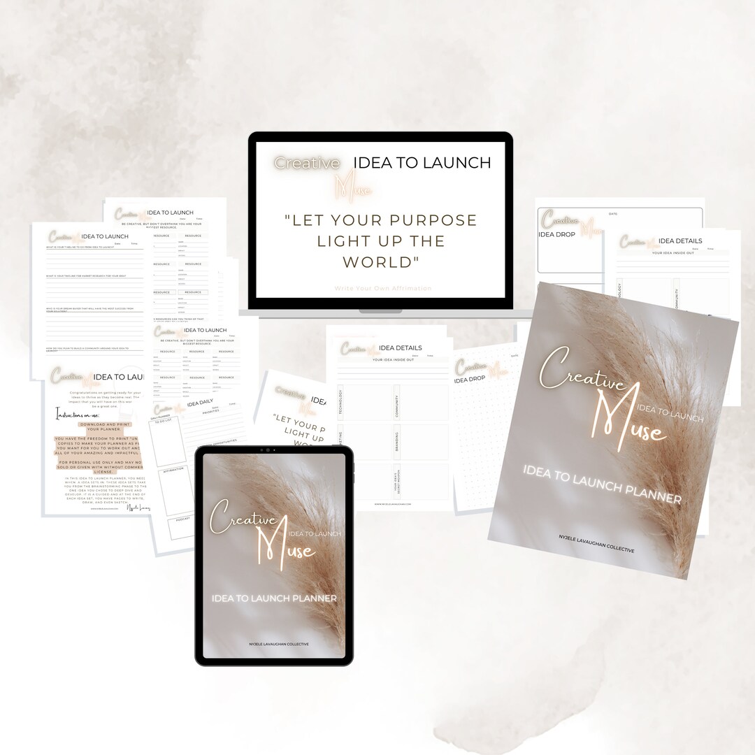 Creative Muse Idea to Launch Planner Digital Download Idea Business ...