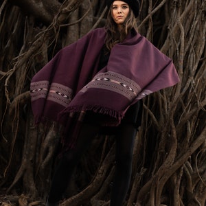 Handwoven Cassis Merino Wool Shawl From the Himalayas Kullu Valley ...