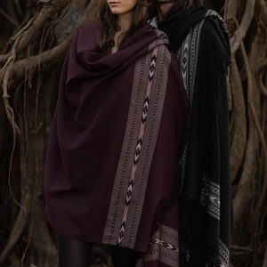 Handwoven Cassis Merino Wool Shawl From the Himalayas Kullu Valley ...