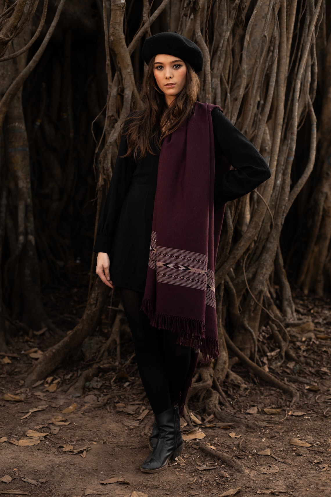 Handwoven Cassis Merino Wool Shawl From the Himalayas Kullu Valley ...