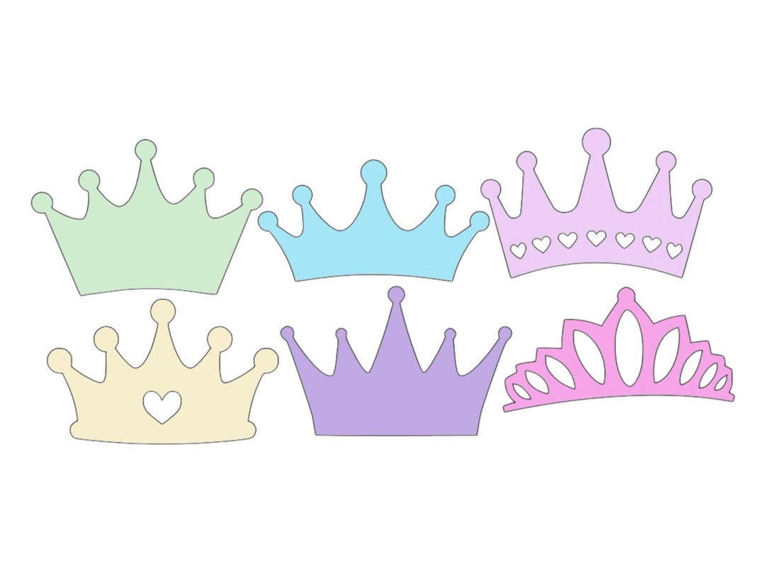 Set of 6 Crowns SVG| Crown Cut File|laser Cut File|svg Laser Files ...