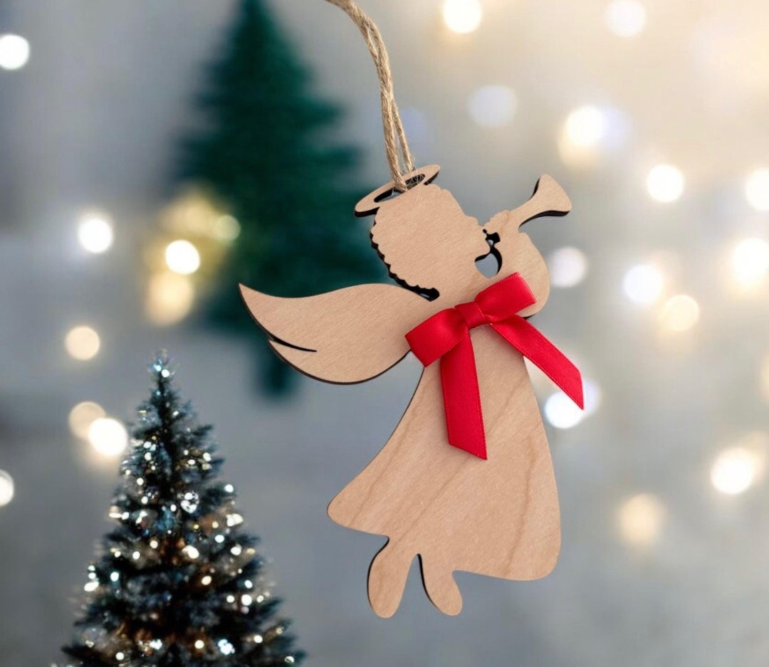 Blank Angel Ornament Laser Cut File: DIY Glowforge SVG (digital ...