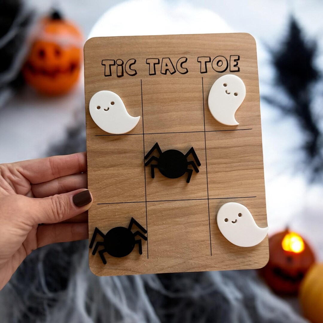 SVG Halloween Tic Tac Toe|halloween SVG| Laser Cut File|tic Tac Toe ...