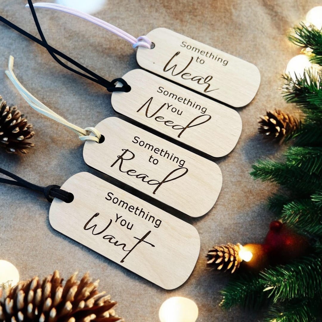 Christmas Gift Tags Laser Cut File, Glowforge SVG (digital Download) - Etsy
