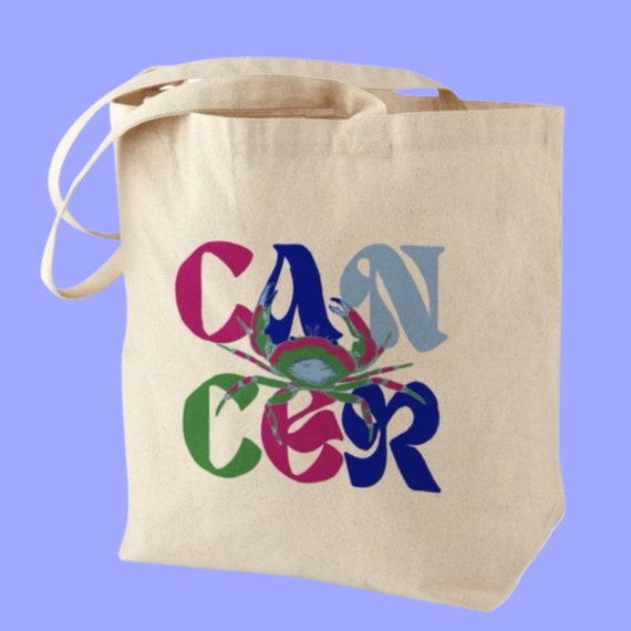 Tote Bag Cancer Original Art Zodiac Sign Astrology Canvas - Etsy