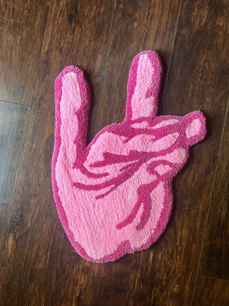 Wolfie Hand NCSU NC State Rug Tufted Wall Hanging Rug - Etsy