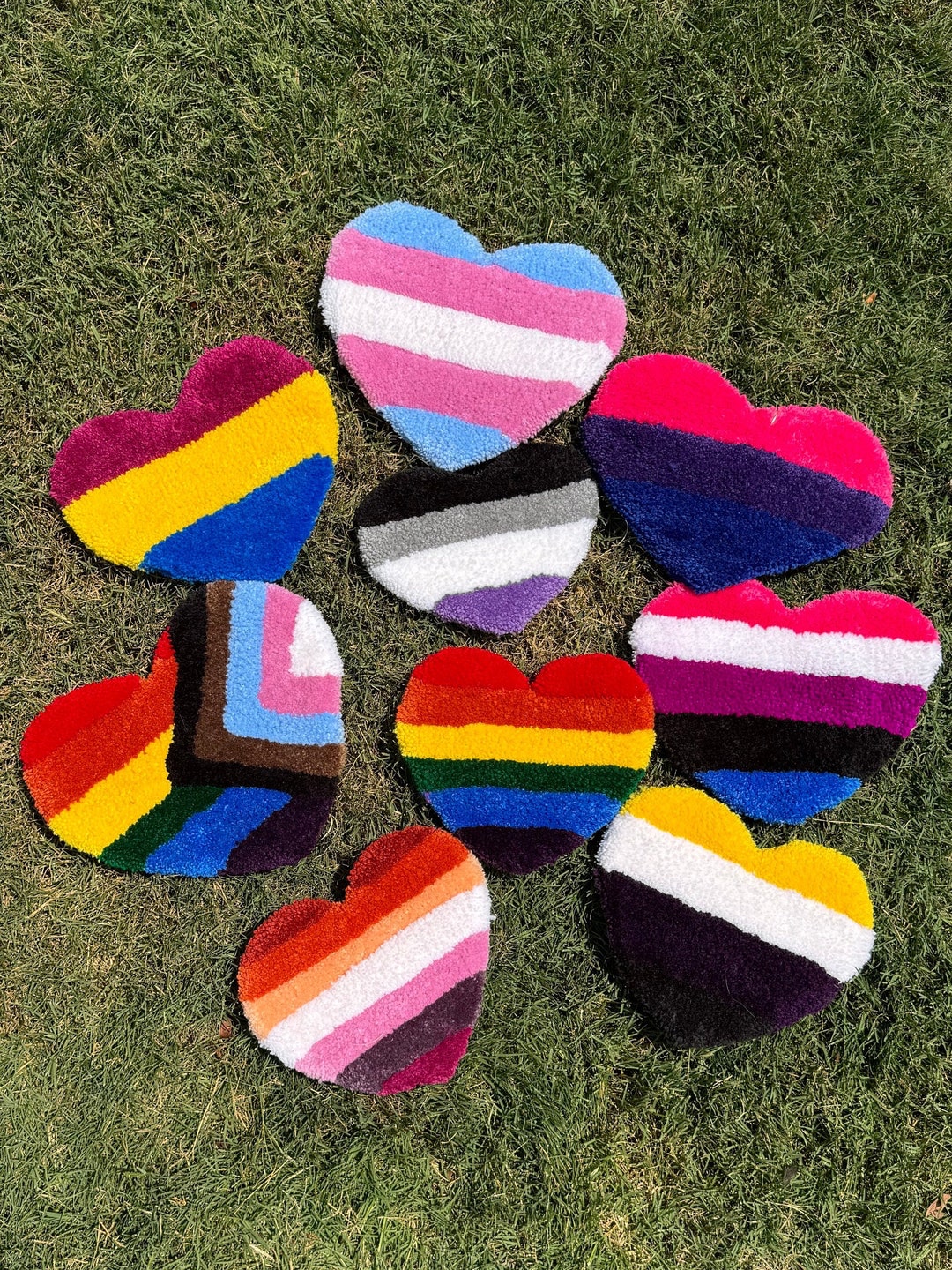 Tufted Pride Flag Wall Hanging Mug Rug - Etsy