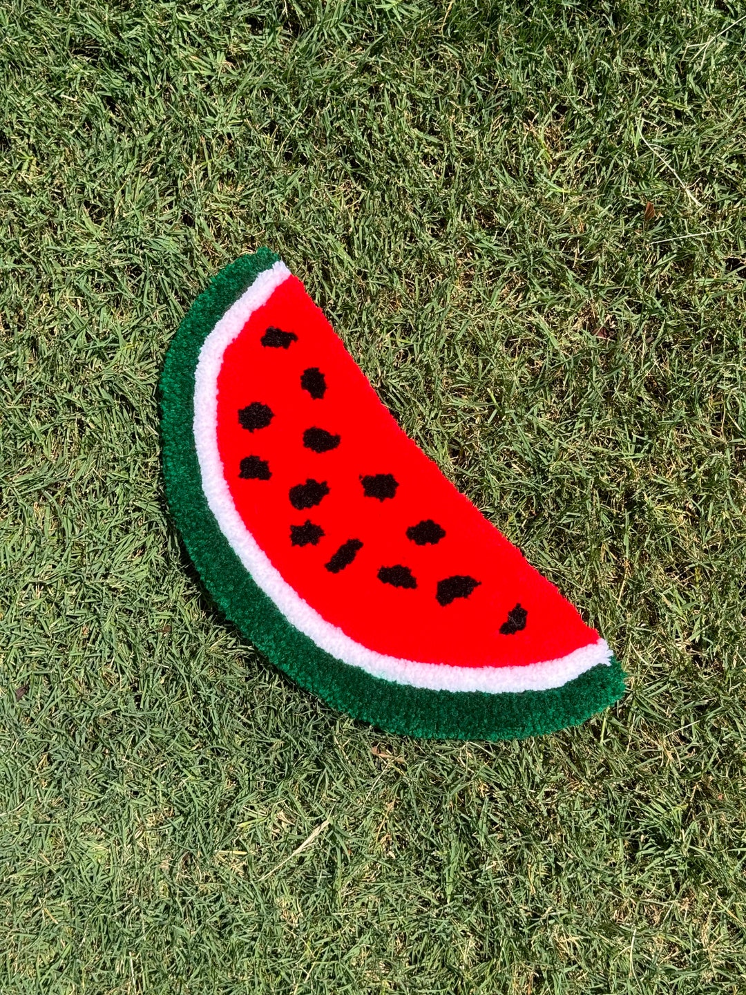 Tufted Watermelon Slice Wall Hanging - Etsy