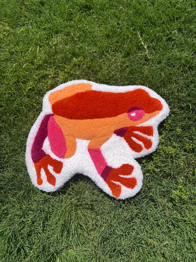 Tufted Frog Lesbian Pride Flag Wall Hanging Handmade Rug Tufted Wall ...