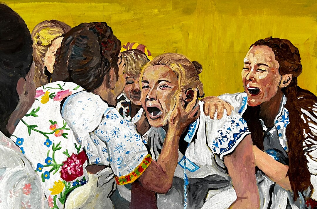 Midsommar A24 Film Original Painting 2ft X 3ft Screaming Scene Horror ...