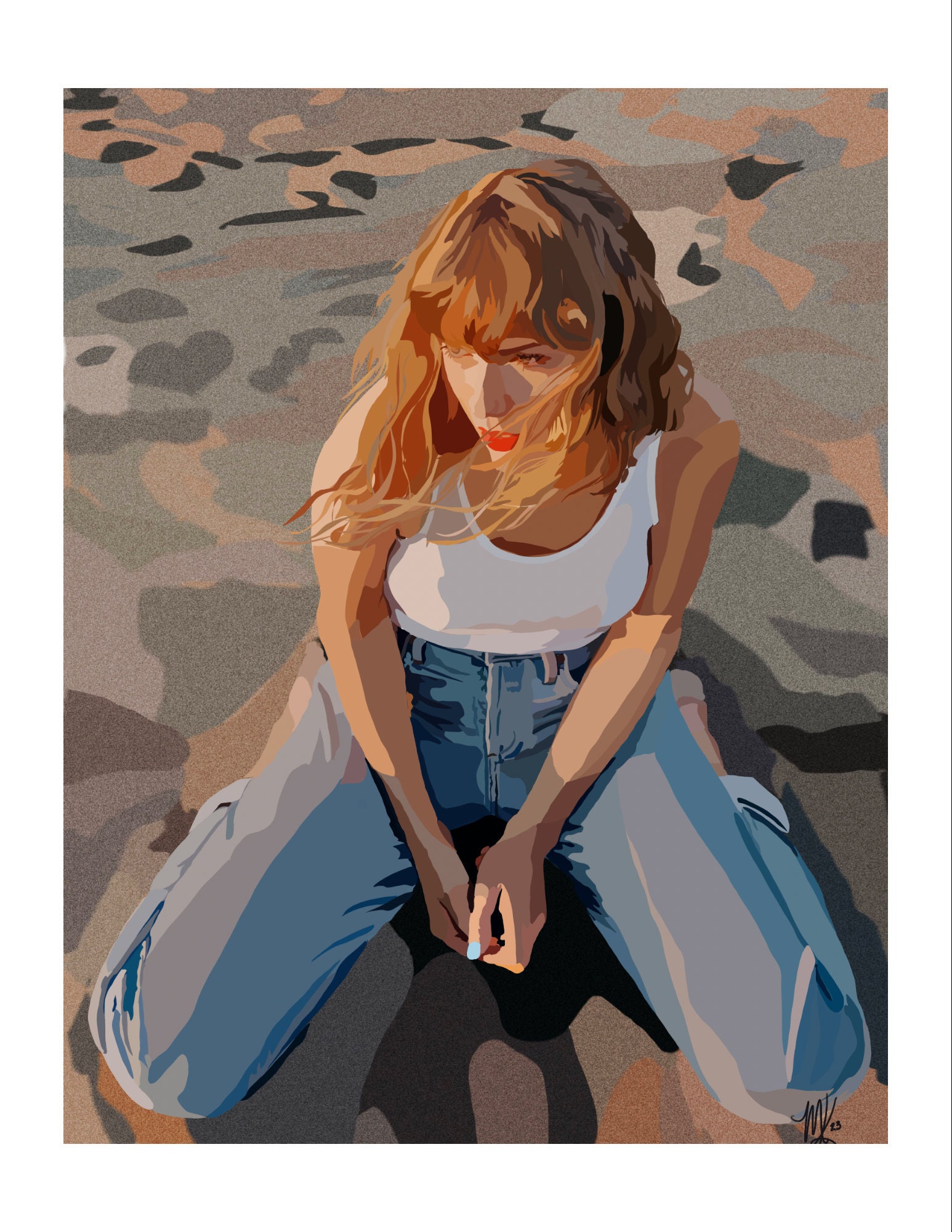 Taylor Swift Art Print 1989 (TV) Beach Album Art Painting - Etsy