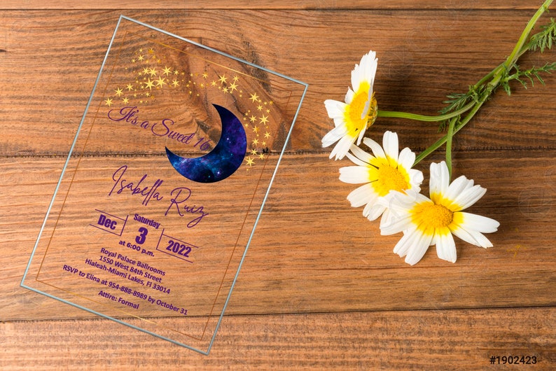 Sweet Sixteen Invitations, Quinceanera Invitations, Night Sky Theme ...