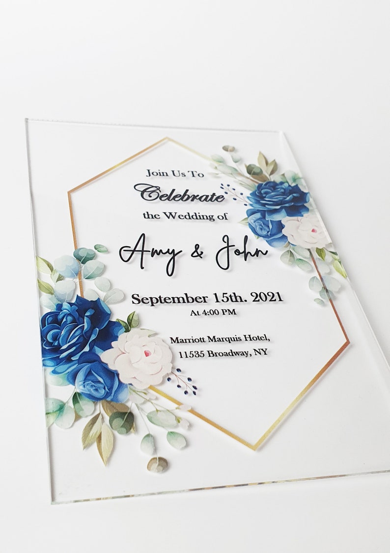 Wedding Invitations Quinceanera Invitations on Acrylic Glass - Etsy