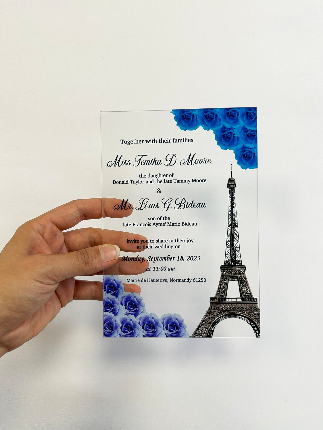 Paris Invitation, Wedding Invitation Eiffel Tower Design, Sweet Sixten ...