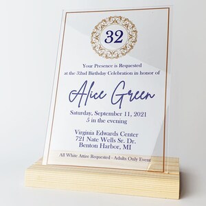 Wedding Invitation, Acrylic Glass Invitation, Clear Invitations, Luxury ...