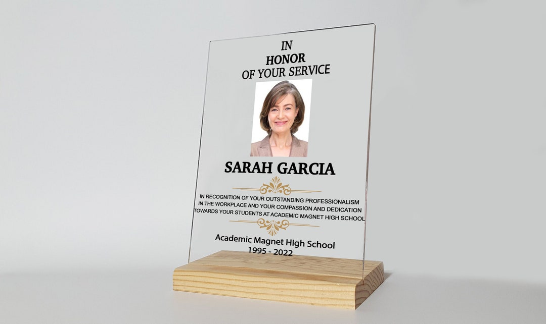 Custom Achievement Award Plaque, Appreciation Award, Graduation Gift ...