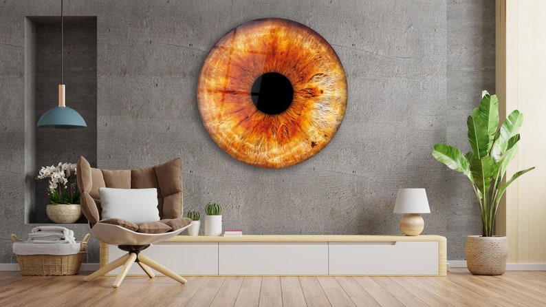 Eye Iris Wall Art, Modern Circle Wall Decor of Iris of the Eye ...